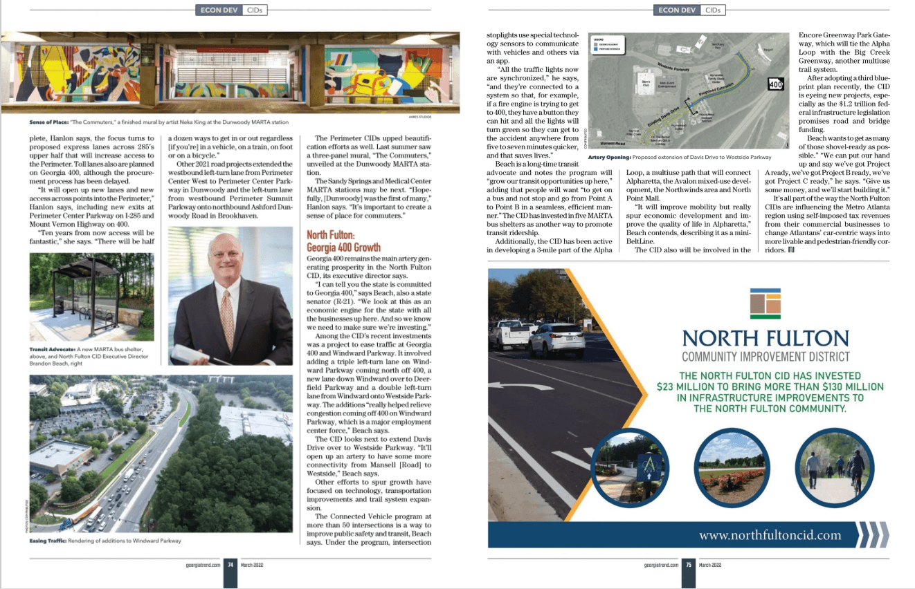 North Fulton CID Featured in GA Trend: March Edition - True North 400